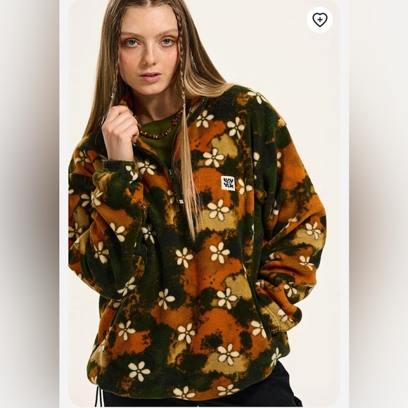 Lucy & Yak | Tops | Lucy Yak Stevie Fleece In Green Daisylu Print | Poshmark
